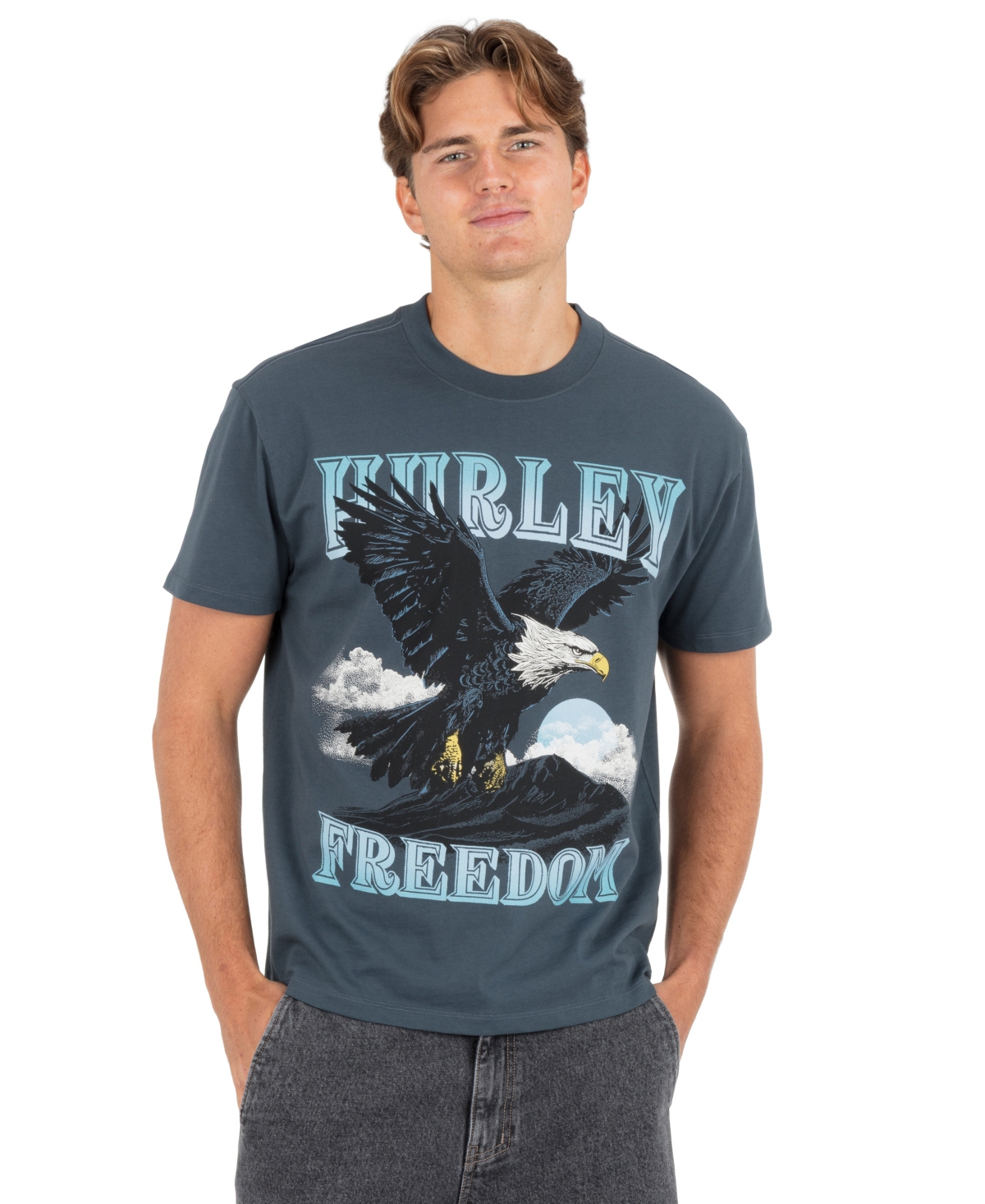Click here for Hurley Mens Flight Short-Sleeve T-Shirt - Destroye... prices