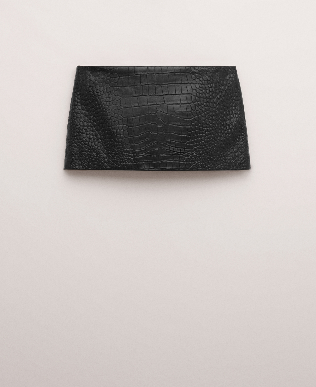 Click here for Mango Womens Crocodile-Effect Leather Mini Skirt -... prices