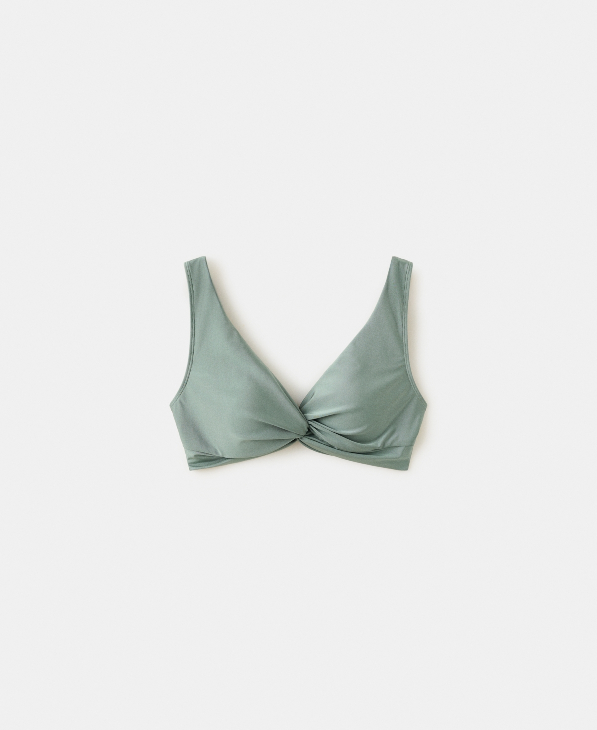 Click here for Mango Womens Draped Bikini Top - Khaki prices