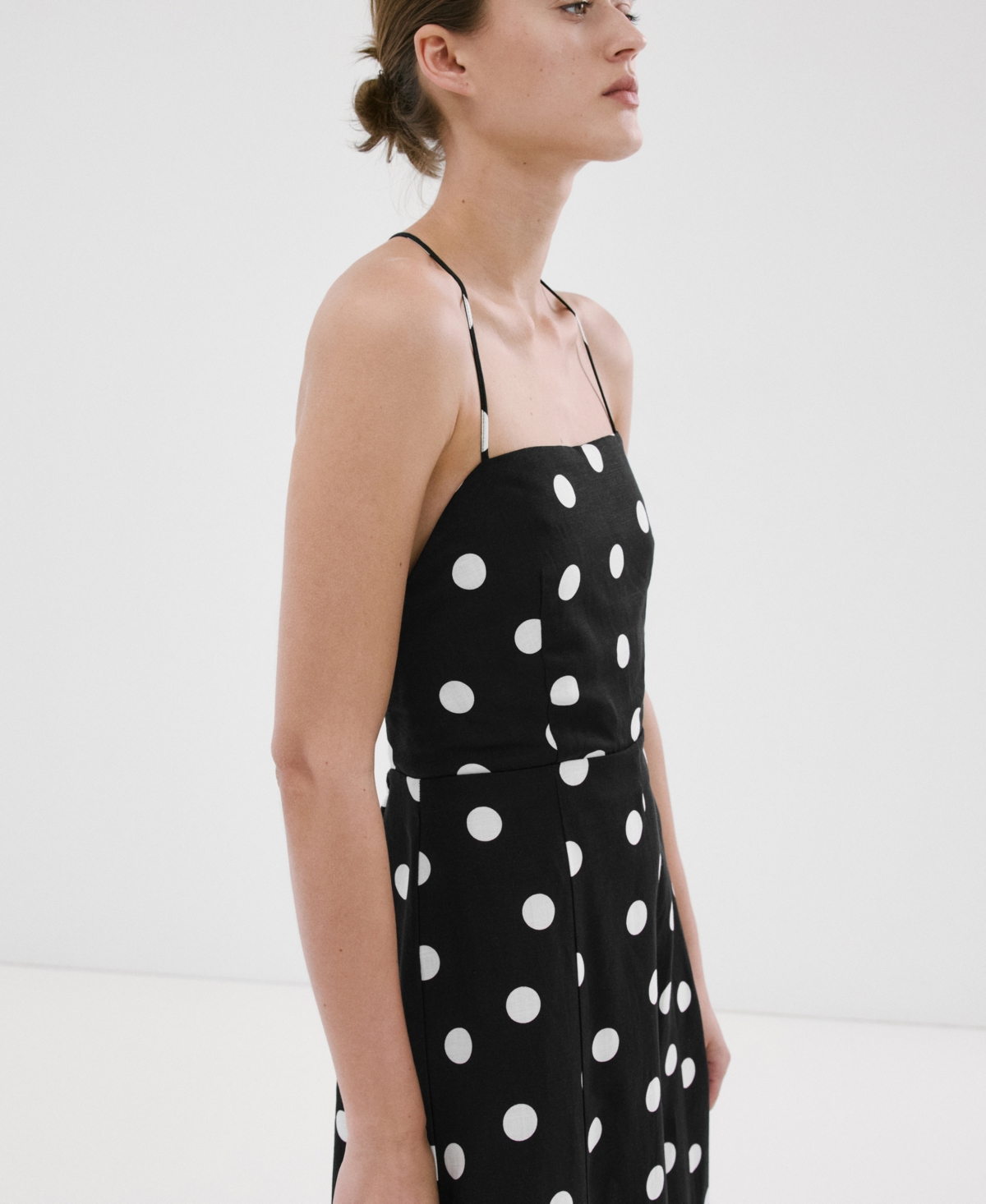 Click here for Mango Womens Lyocell Polka Dot Dress - Black prices