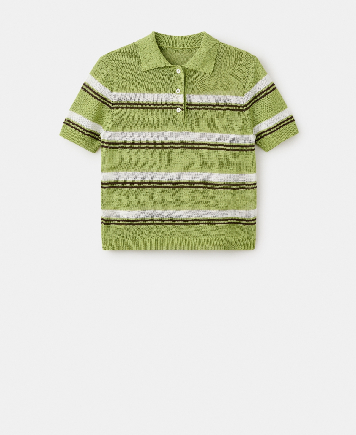 Click here for Mango Womens Knitted Polo-Neck Sweater - Green prices