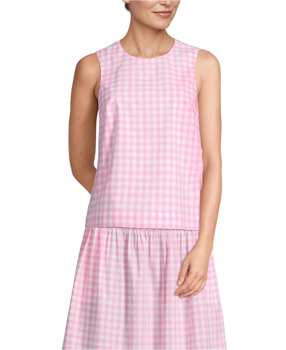 Click here for Lands End Womens Poplin Sleeveless Shell - Seaside... prices