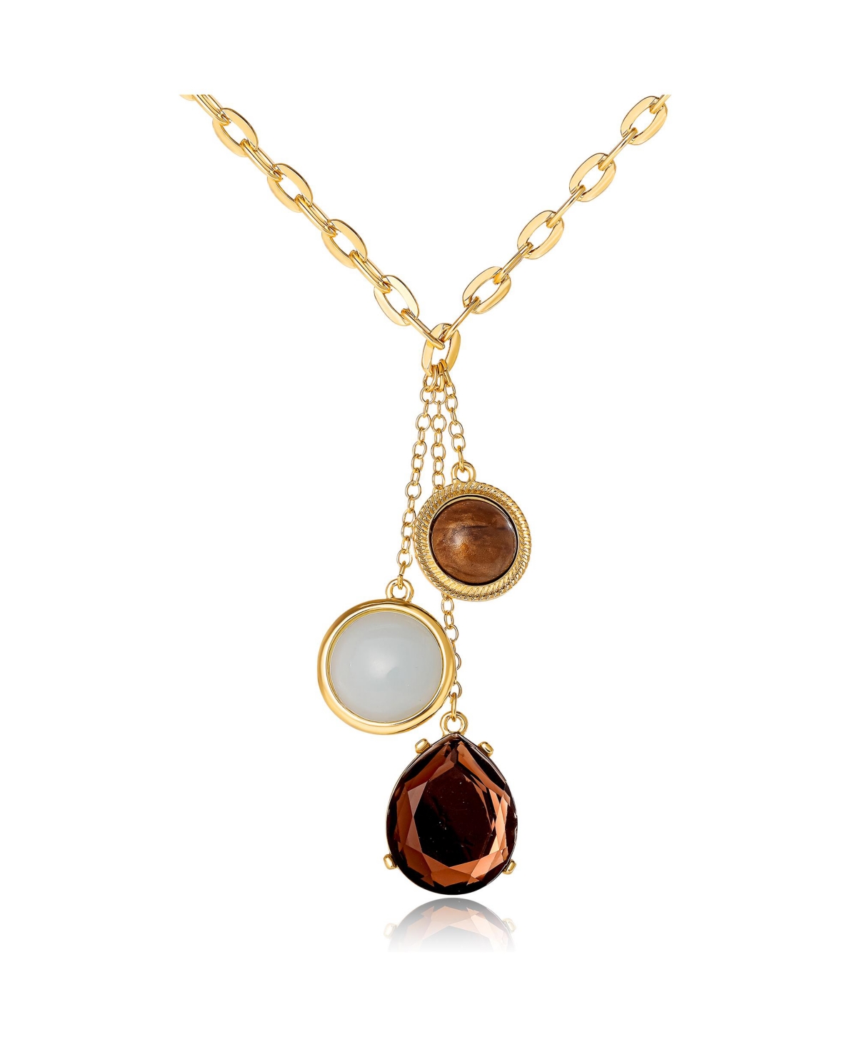 Click here for Jessica Simpson Resin Stone Dangle Pendant Necklac... prices