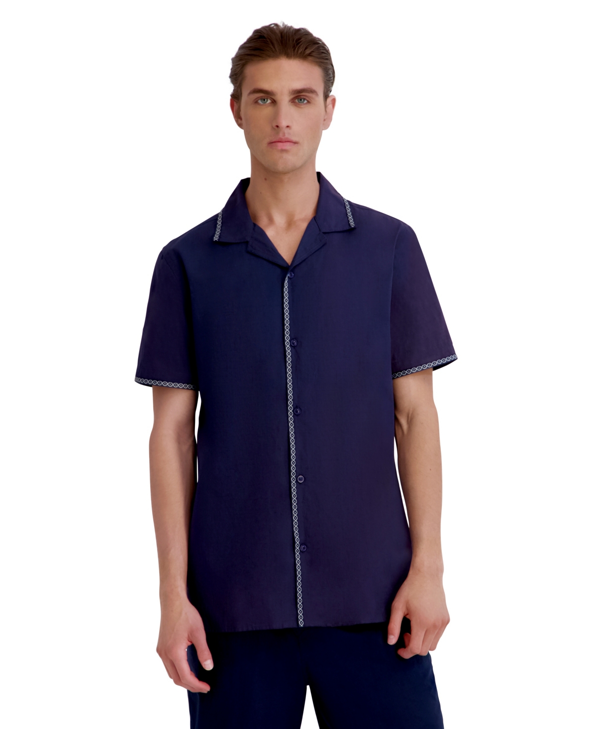 Click here for Karl Lagerfeld Paris Mens Cotton Camp Collar Shirt... prices