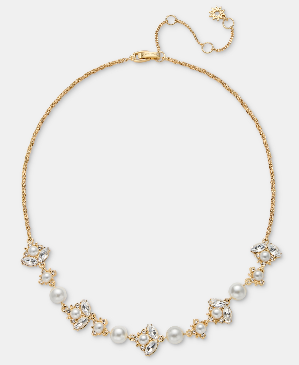 Click here for Marchesa Crystal & Imitation Pearl Statement Neckl... prices