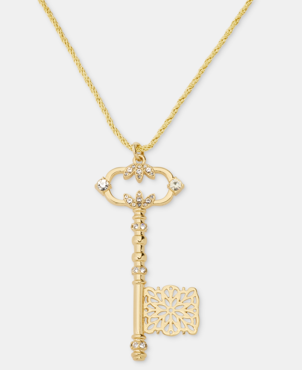 Click here for lonna & lilly Crystal Key 38 Pendant Necklace - Si... prices