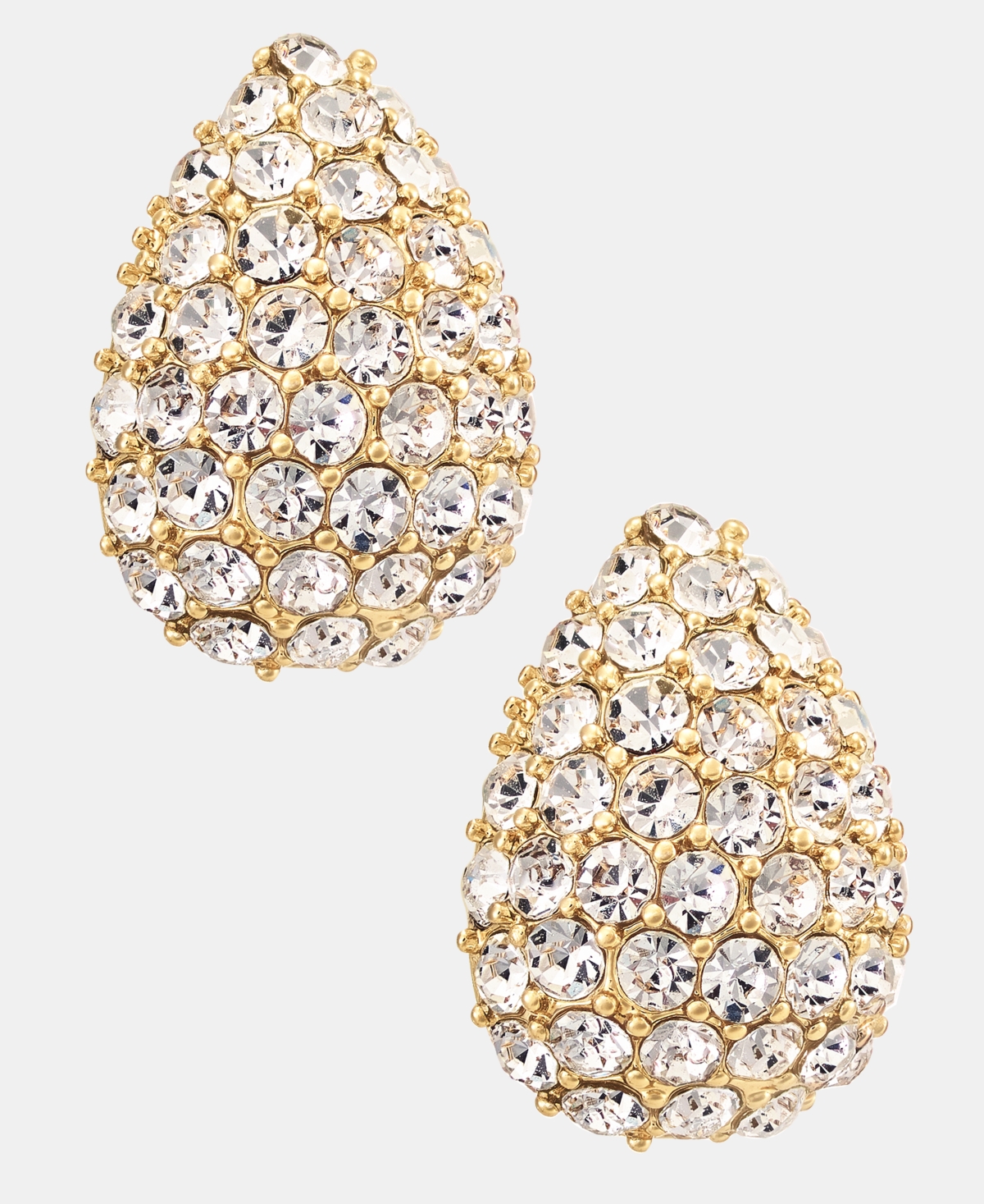 Click here for Givenchy Pave Pear-Shape Stud Earrings - White prices