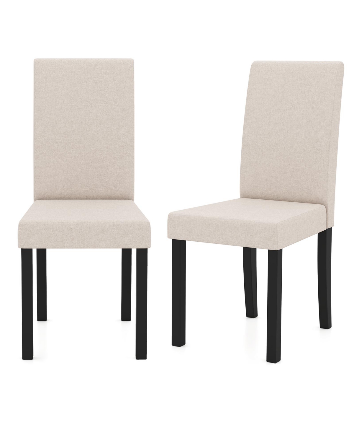 Click here for Gymax Dining Chair Set of 2 Fabric Upholstered Rub... prices