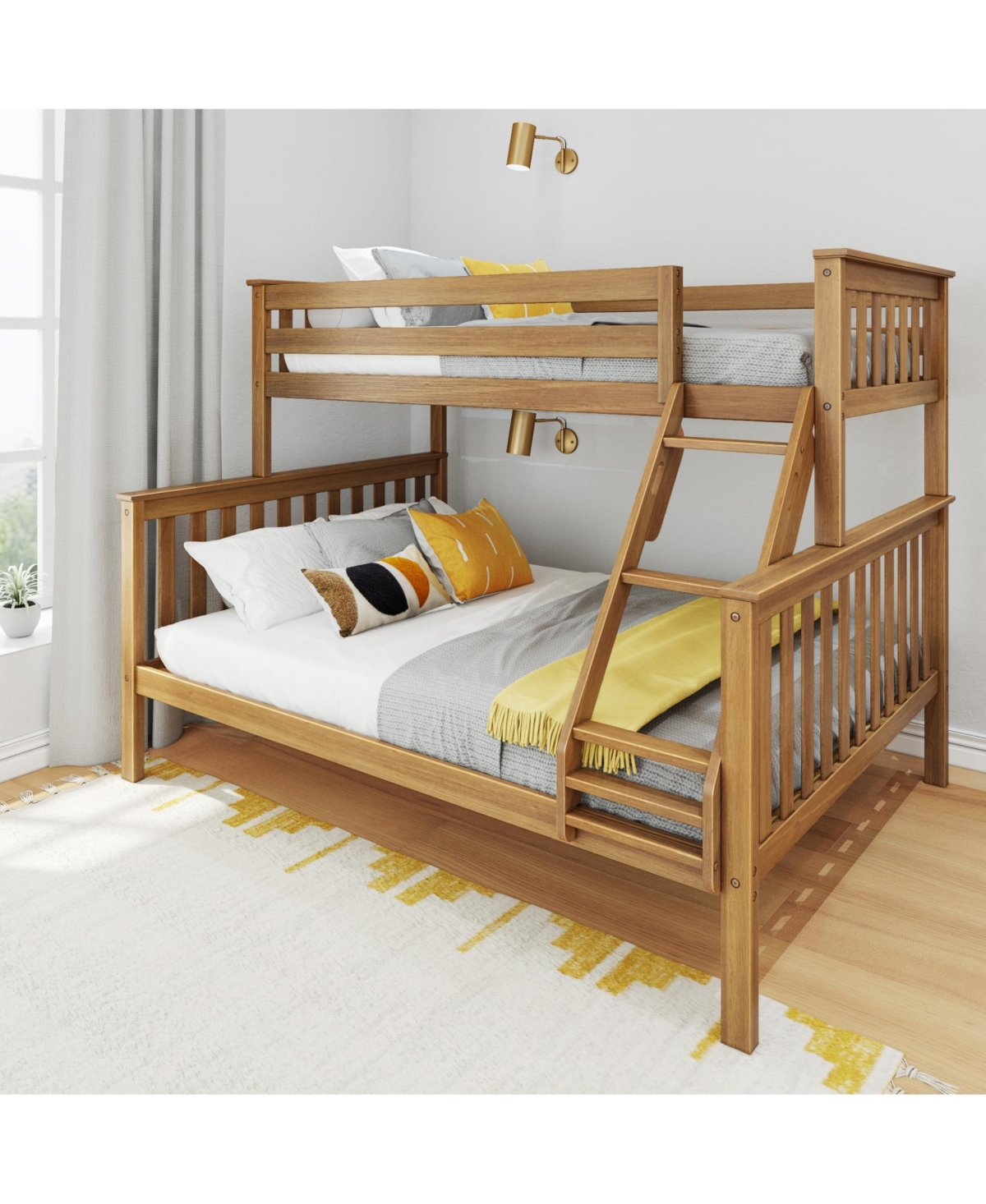 Click here for Max & Lily Solid Wood Twin Xl over Queen Bunk Bed... prices
