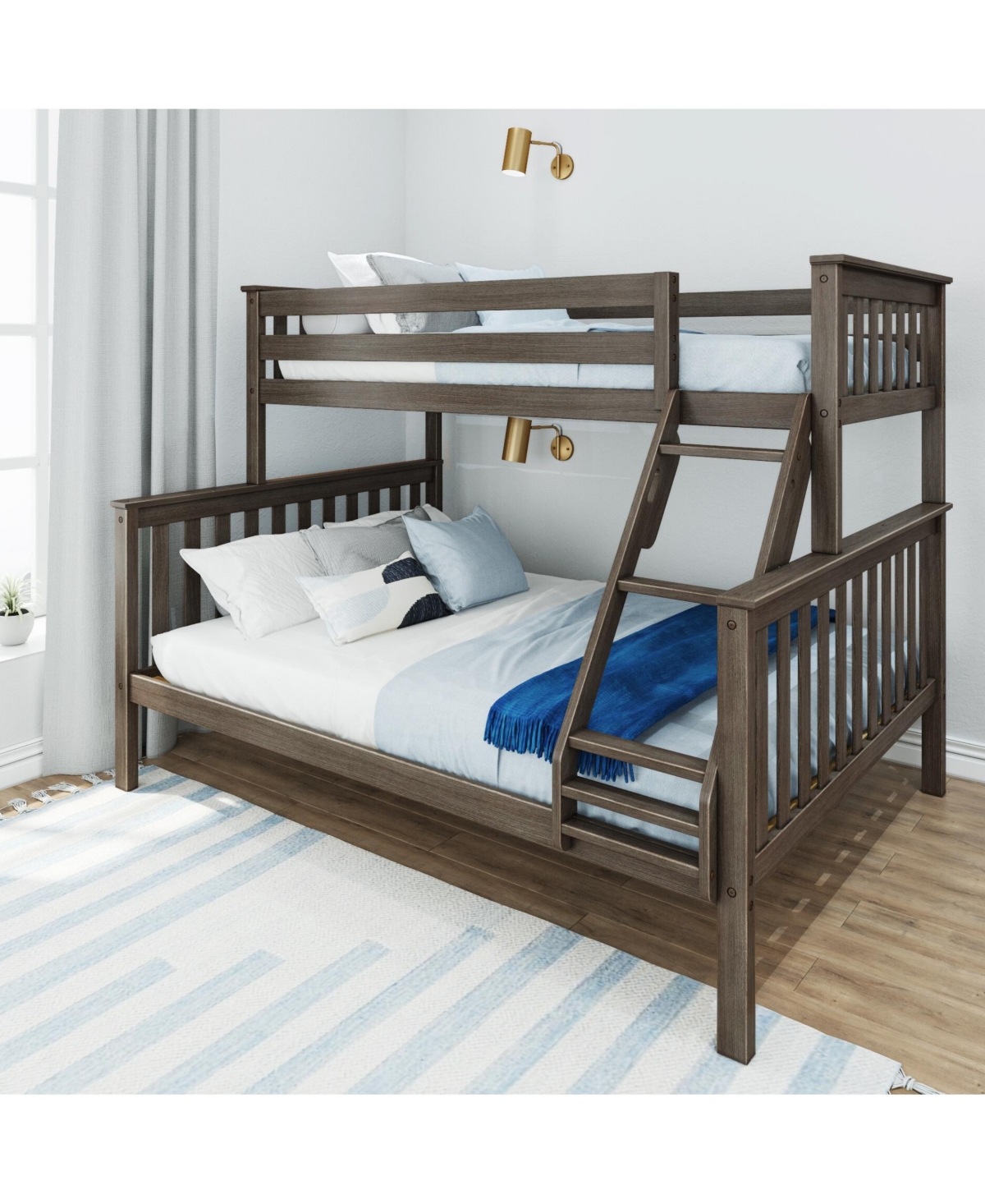 Click here for Max & Lily Solid Wood Twin Xl over Queen Bunk Bed... prices