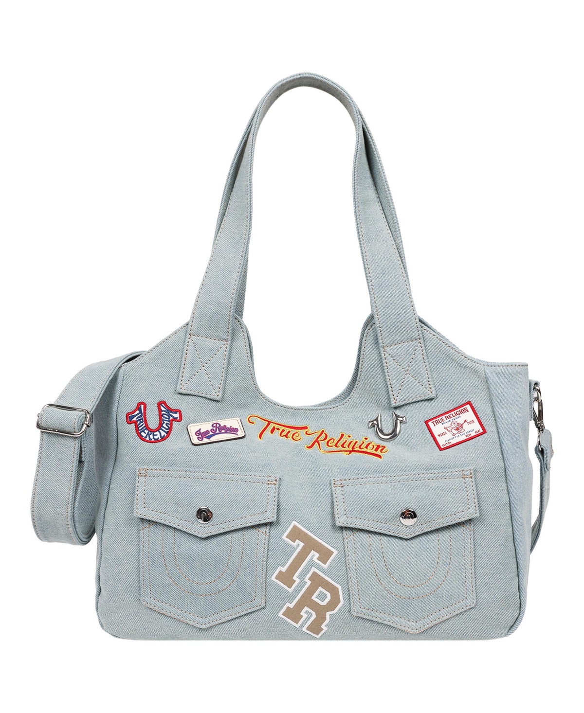 Click here for True Religion Agusto Multi Patch Soft Tote - Denim prices