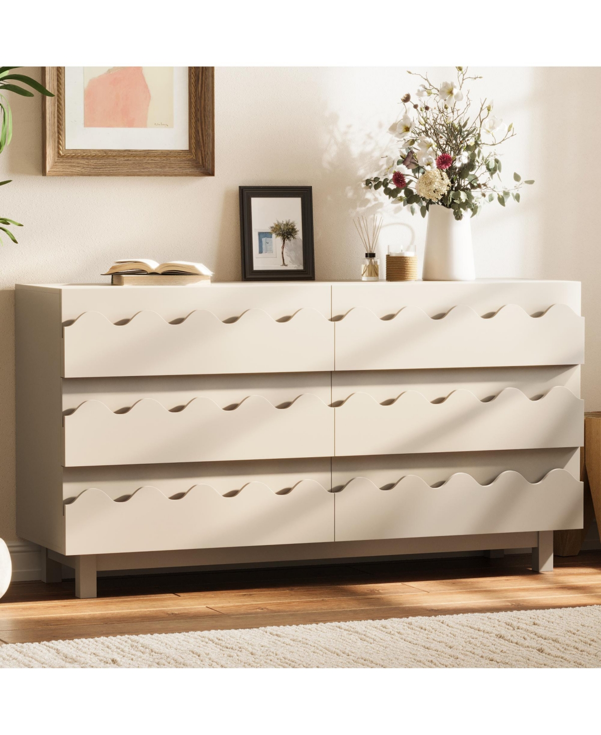Click here for Rainsken 6 Drawer Dresser  Modern Tv Stand and Che... prices