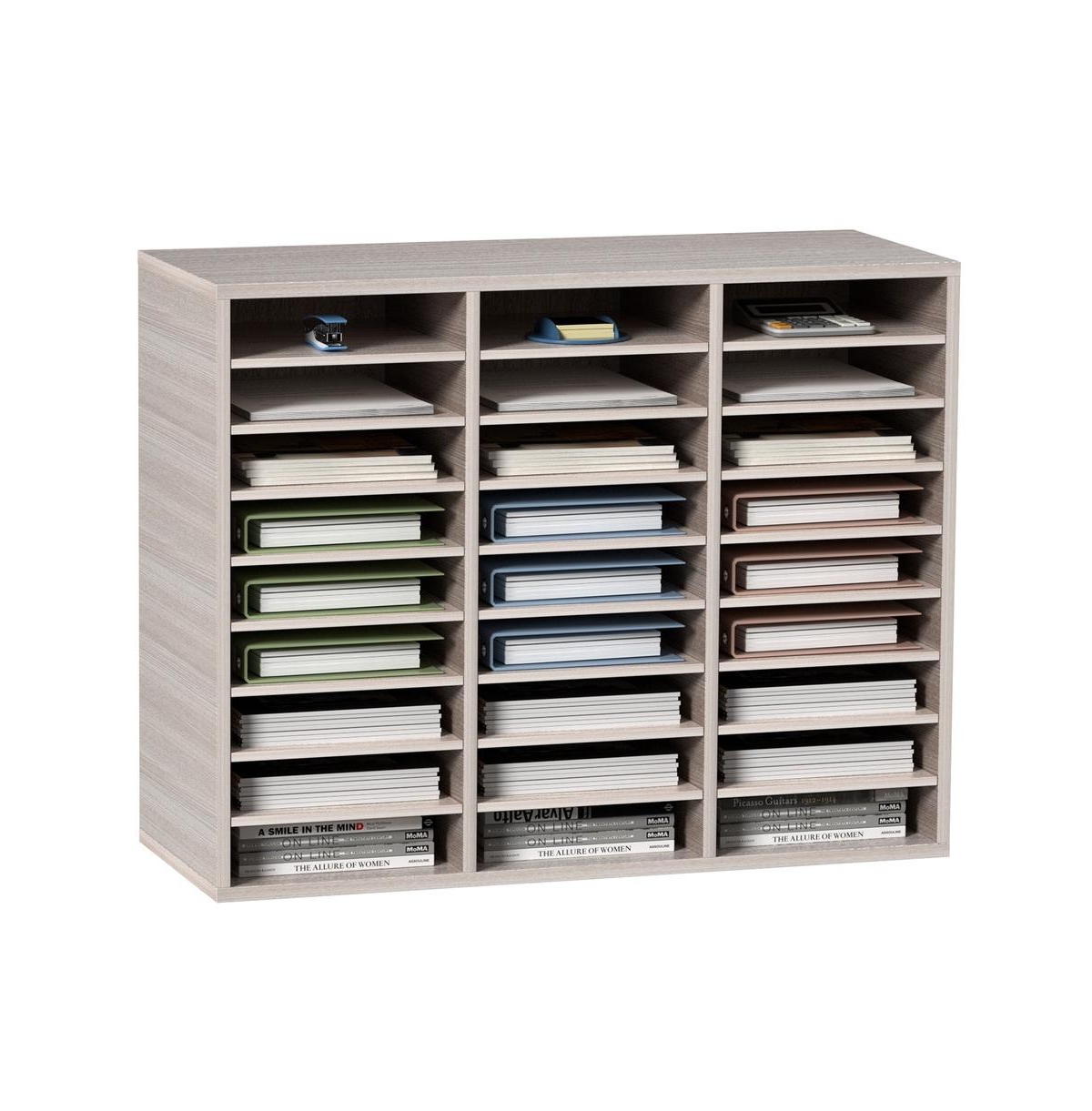 Click here for Sugift 27-Compartment Wood Literature Organizer wi... prices