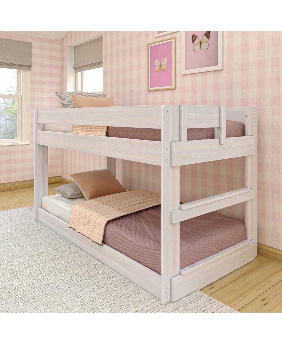 Click here for Max & Lily Twin over Twin Low Bunk Bed  Modern Far... prices