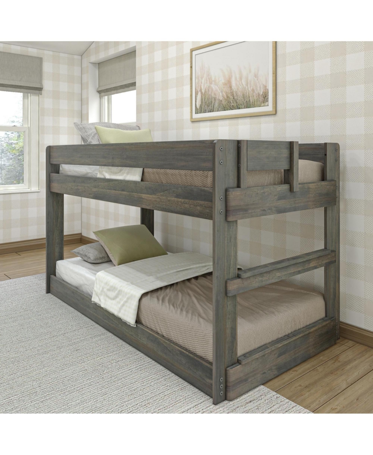 Click here for Max & Lily Twin over Twin Low Bunk Bed  Modern Far... prices