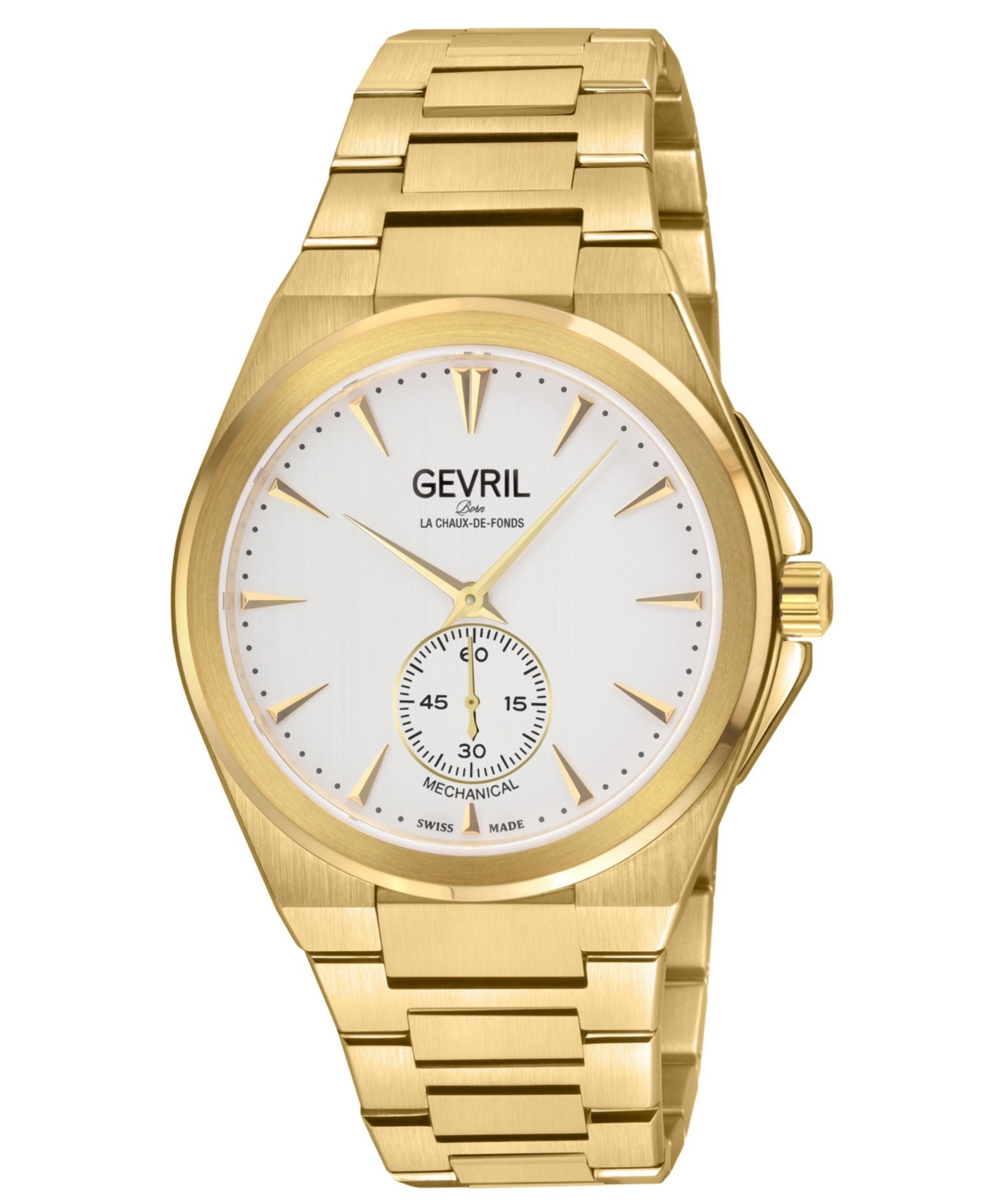 Click here for Gevril Mens Montauk Swiss Mechanical Ip Gold Brace... prices