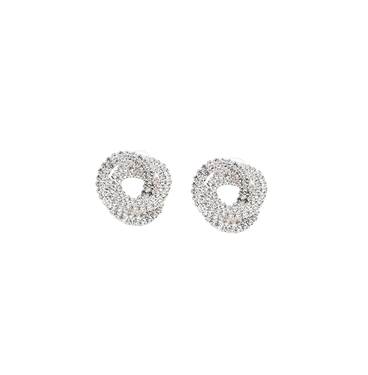 Click here for Sohi Womens Black Wrap Stud Earrings - Silver prices