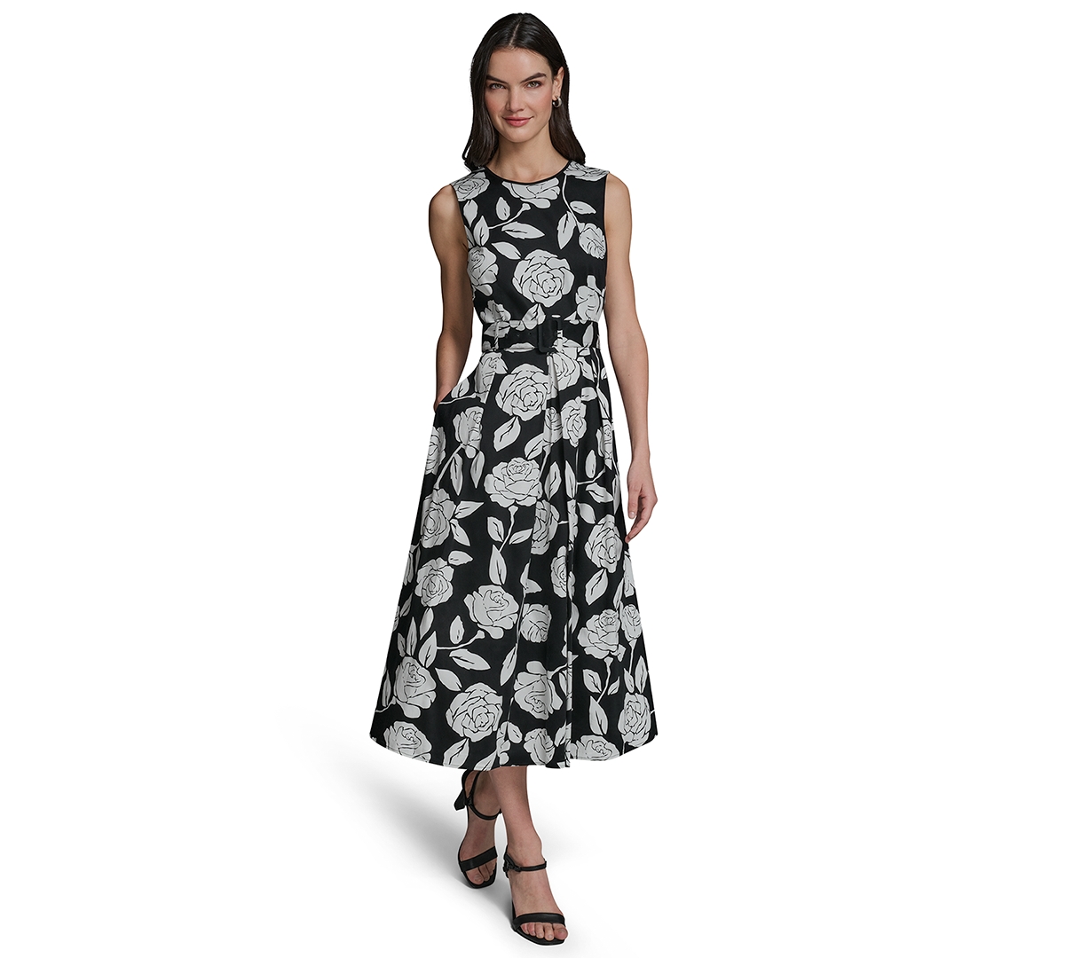 Click here for Karl Lagerfeld Paris Womens Floral Border Print Cr... prices