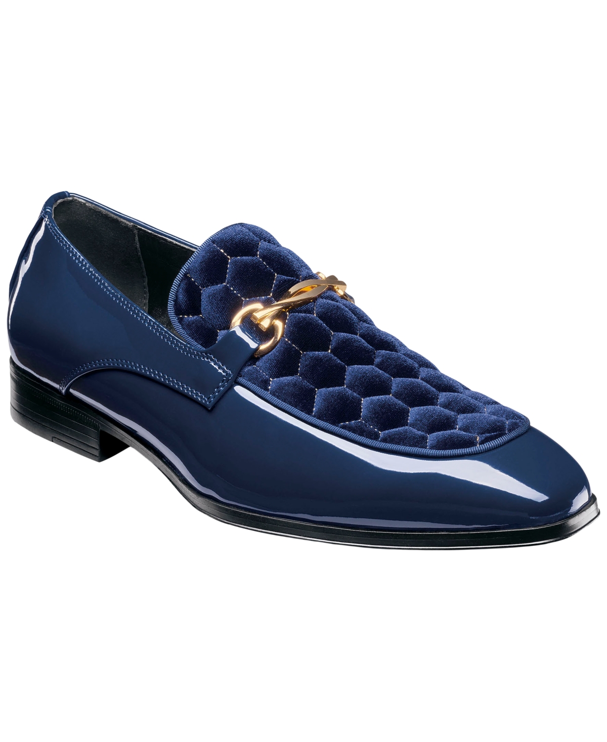 Click here for Stacy Adams Mens Sprague Moc-Toe Shoe - Navy prices