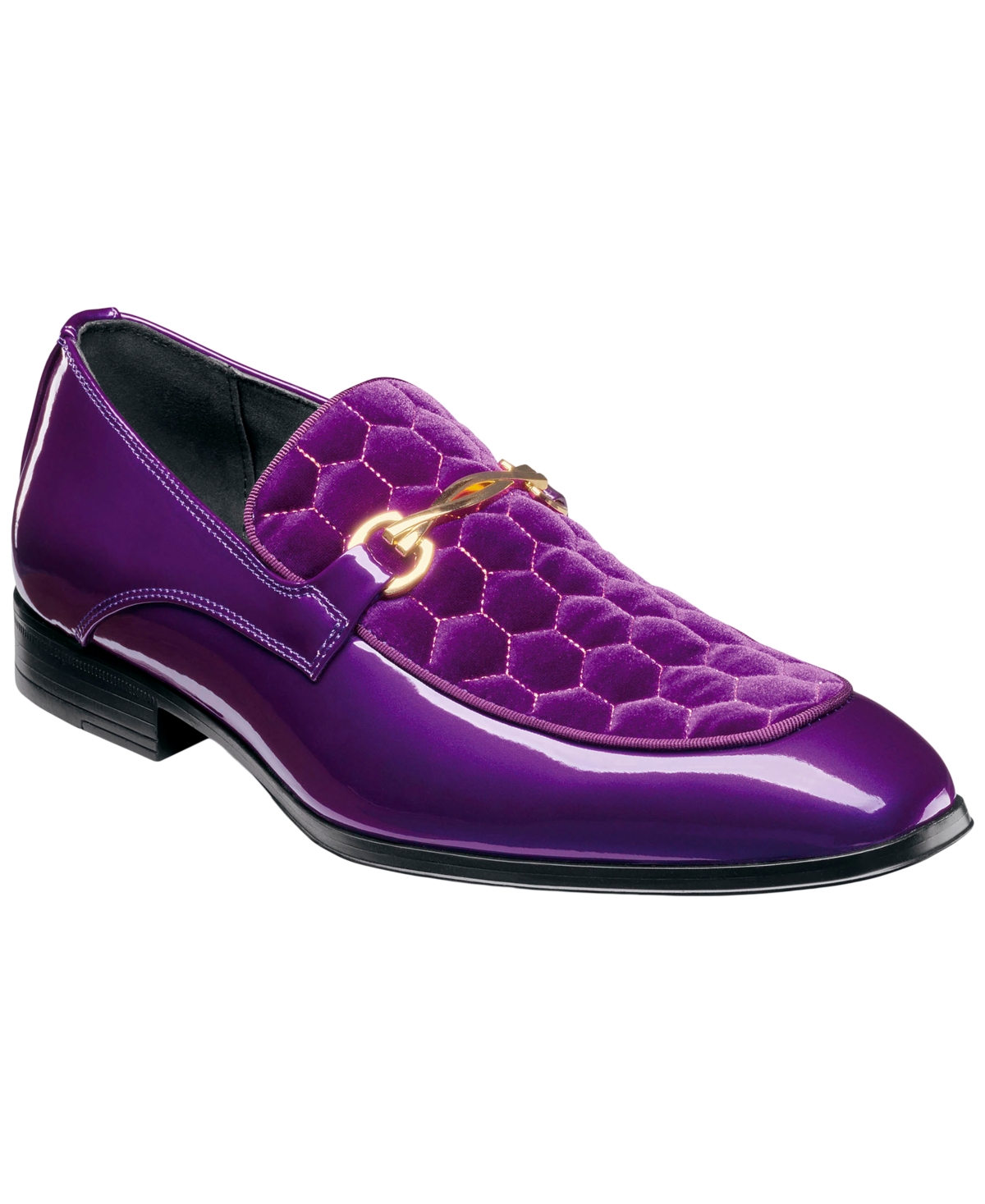 Click here for Stacy Adams Mens Sprague Moc-Toe Shoe - Purple prices