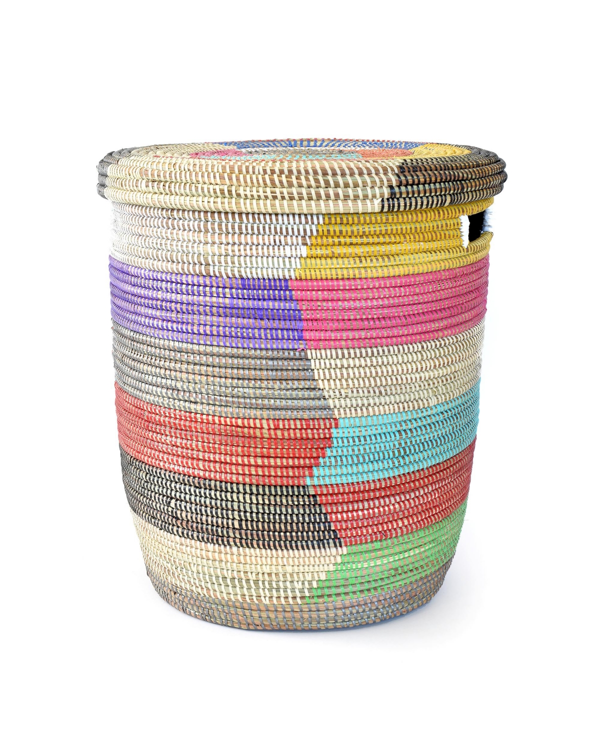 Click here for African Modern  Rainbow Herringbone Lidded Storage... prices