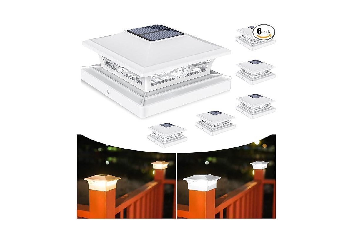 Click here for Solar Post Cap Lights: 6 - Pack Outdoor Deck Post... prices