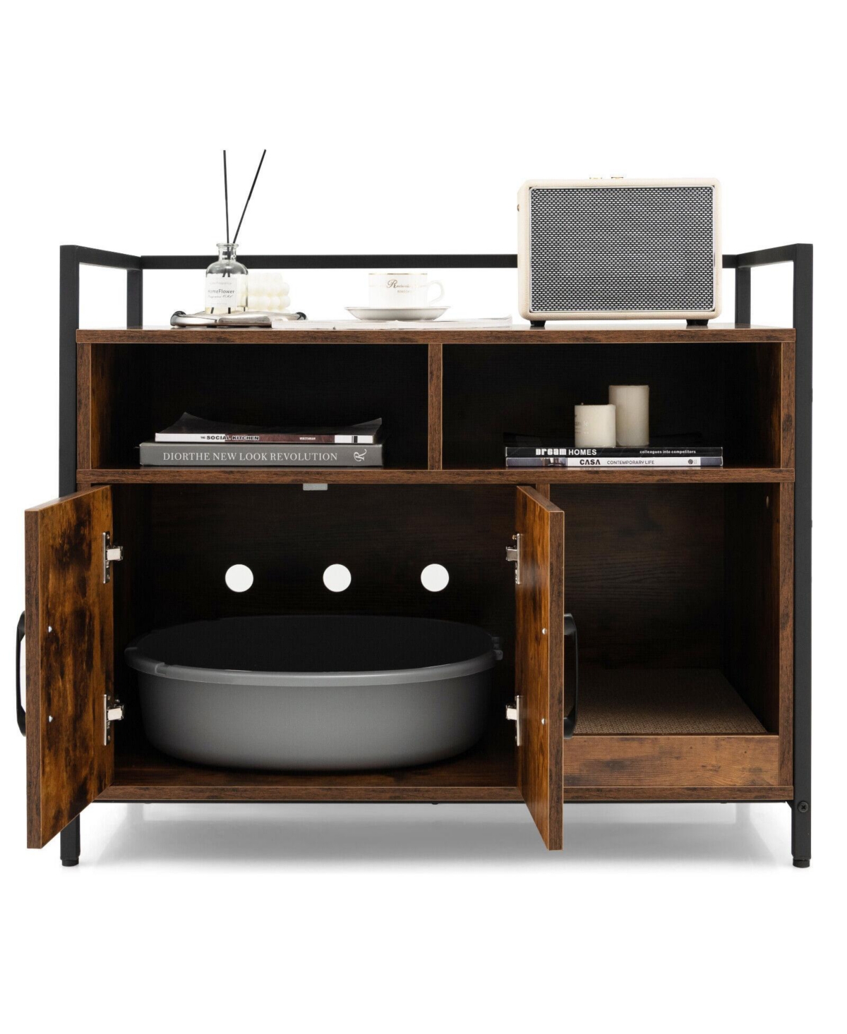 Click here for Cozito Hidden Cat Washroom 35 in Double Door Scrat... prices