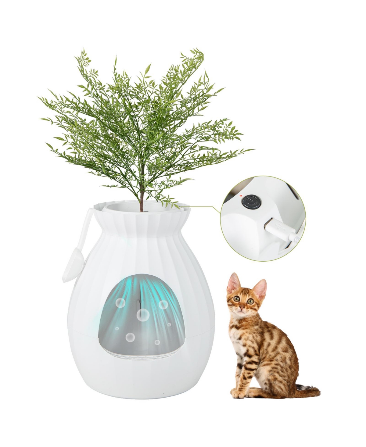 Click here for Cozito Cat Litter Box Enclosure Smart Plant Electr... prices