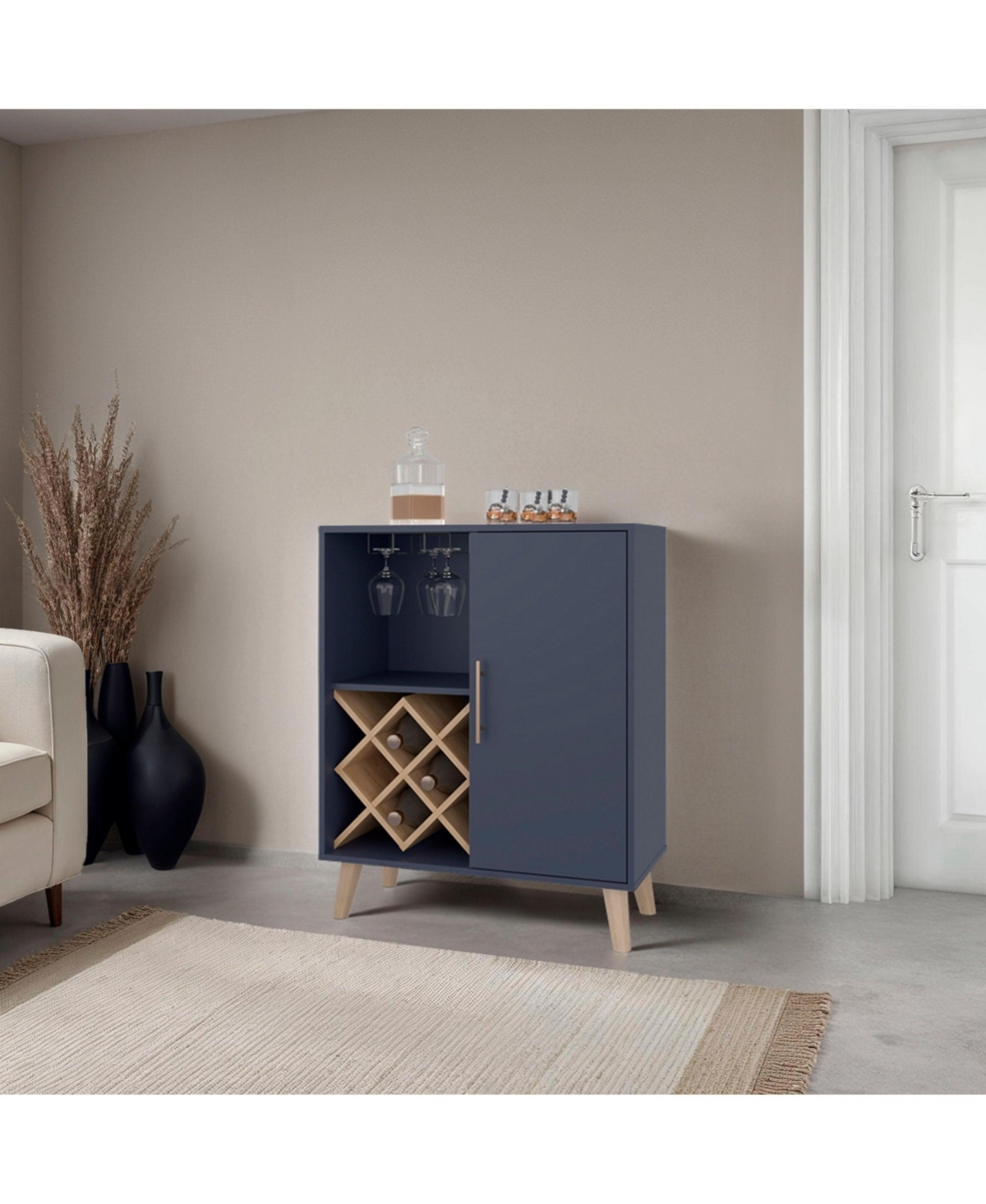 Click here for Fm Furniture Angela Bar Cabinet with Wine Rack  an... prices