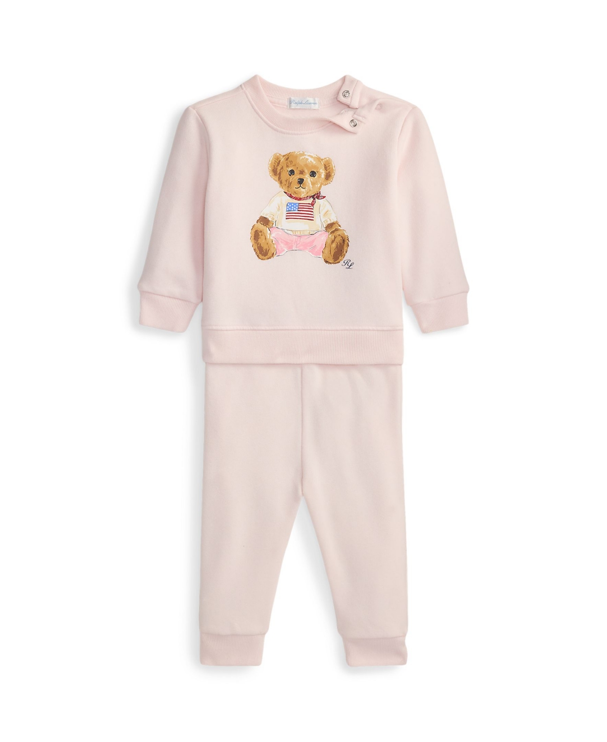 Click here for Polo Ralph Lauren Baby Girls Polo Bear Fleece Swea... prices
