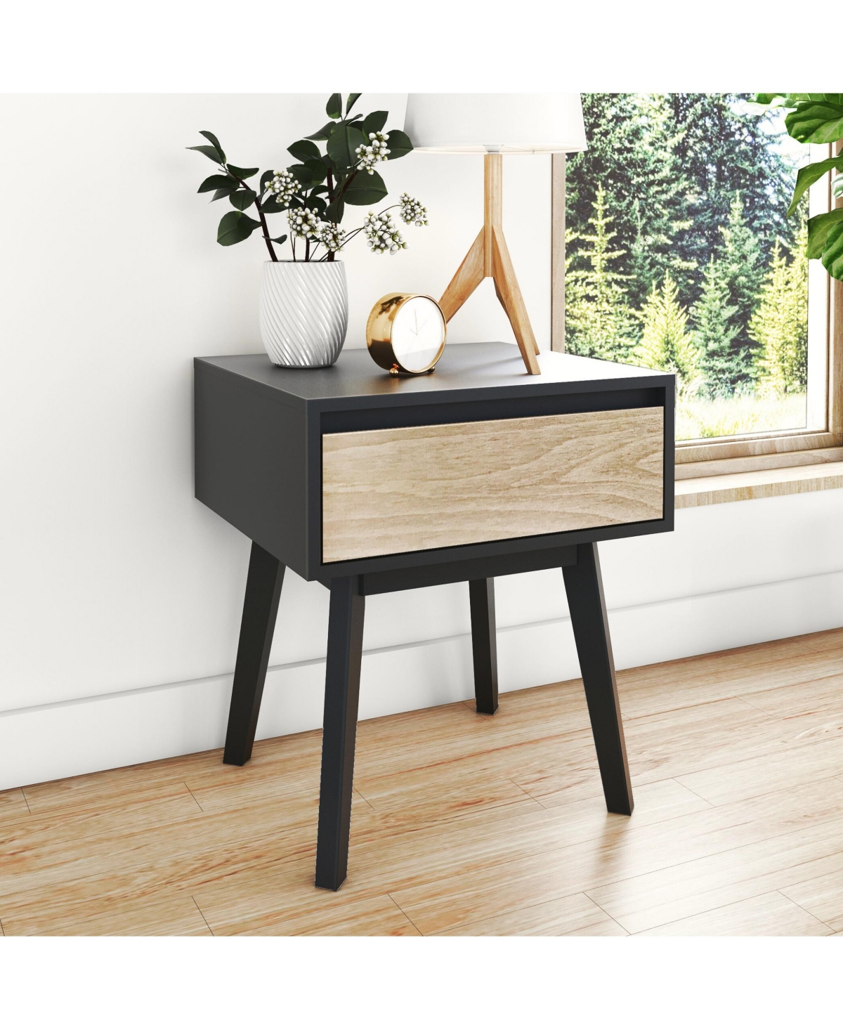 Click here for Max and Lily Scandinavian Nightstand with 1 Drawer... prices