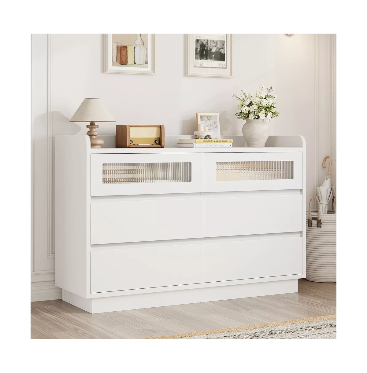 Click here for gaomon 6 Drawer Dresser with Led Lights  Wide Mode... prices