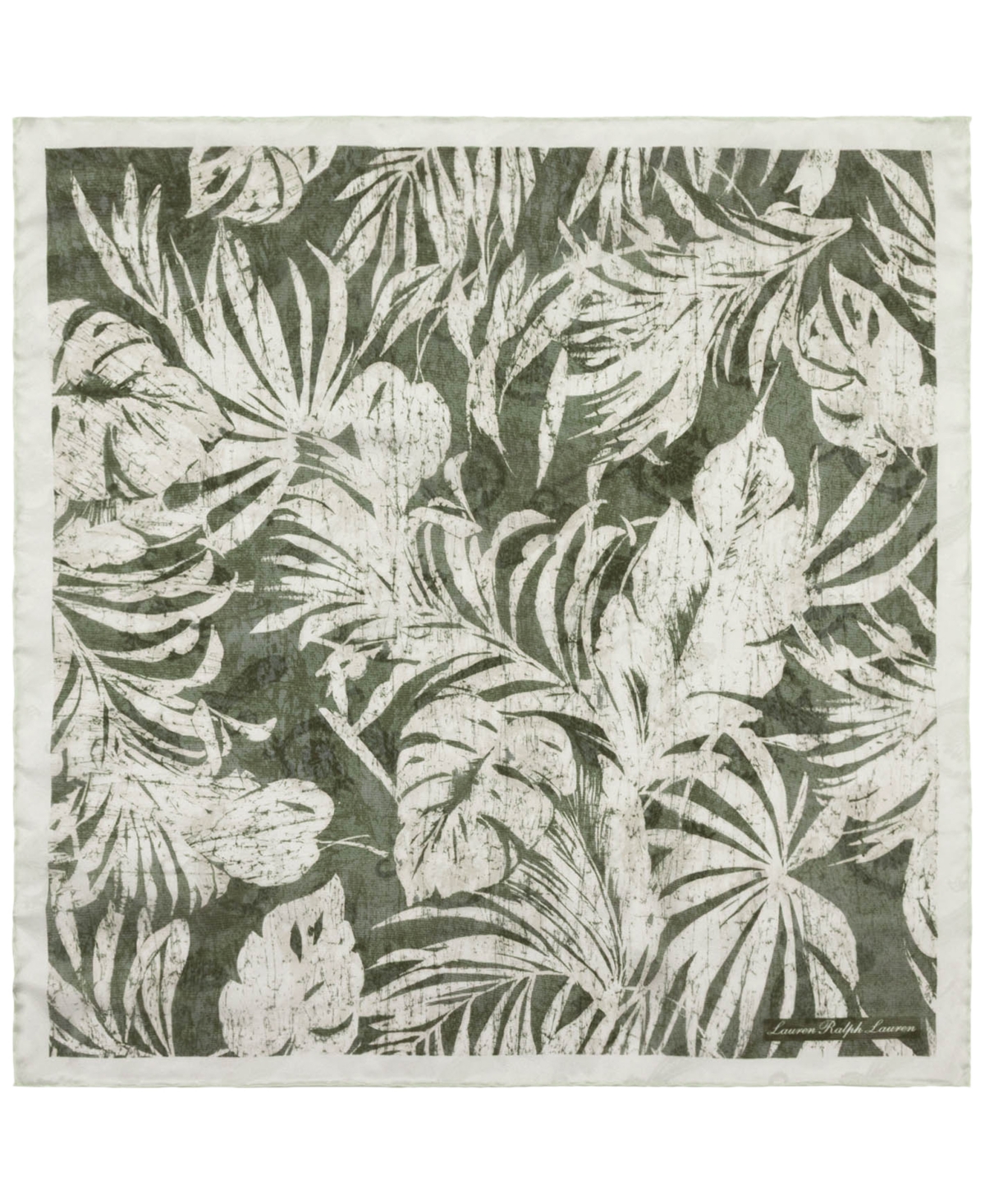 Click here for Lauren Ralph Lauren Palm Leaves Square Scarf - Oli... prices