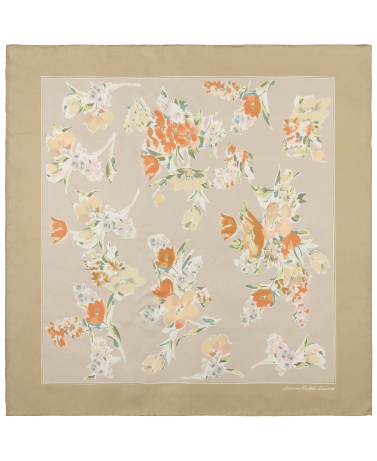 Click here for Lauren Ralph Lauren Floral Small Square Scarf - Gi... prices