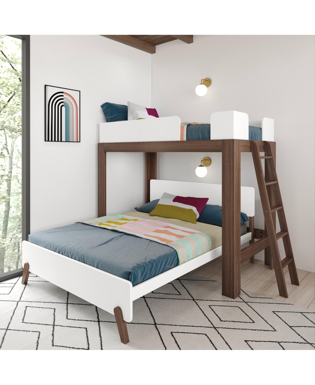 Click here for Max & Lily Mid-Century Modern L-Shaped Twin Over Q... prices