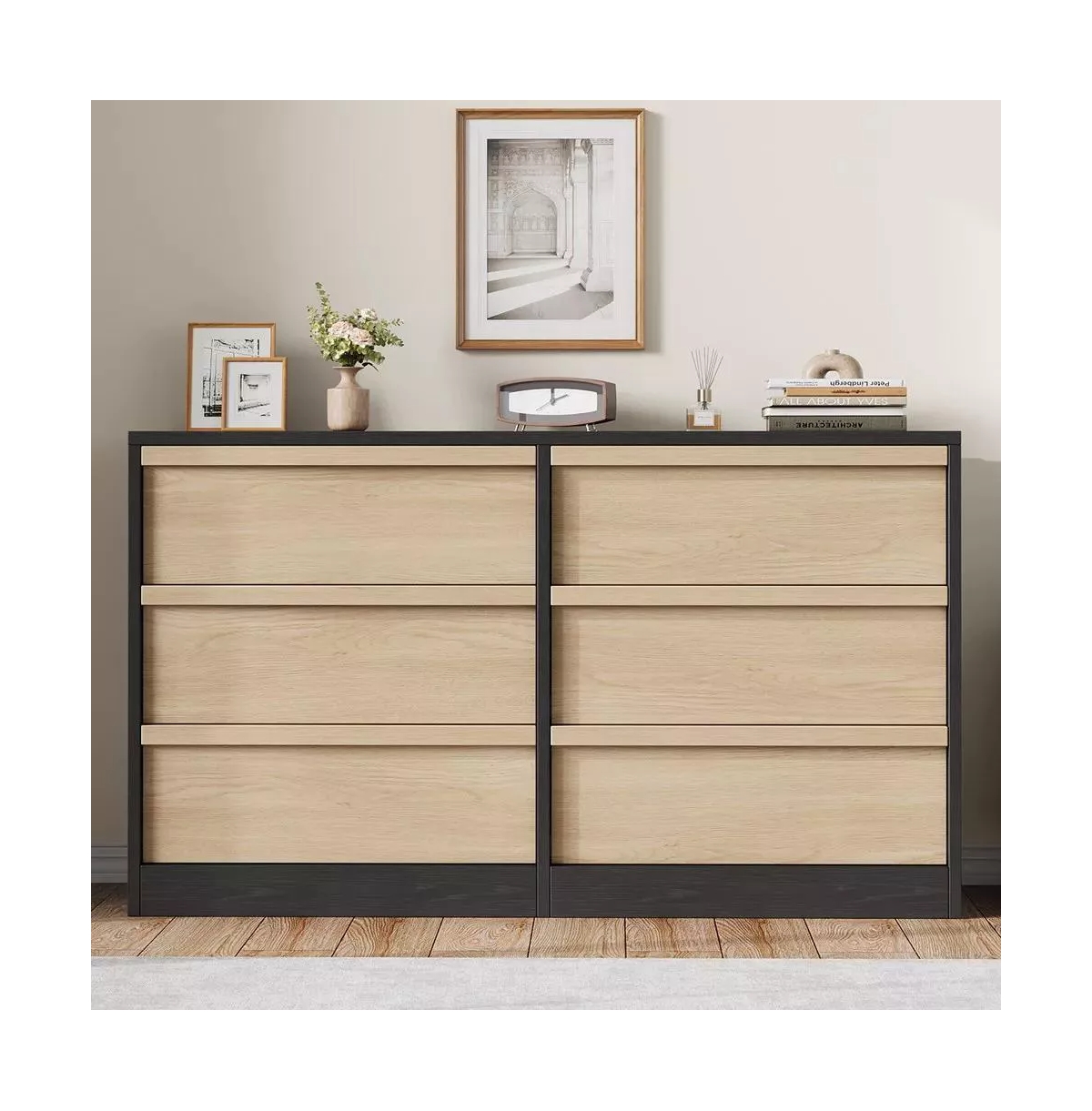 Click here for gaomon 6 Drawer Dresser for Bedroom  Modern Wooden... prices