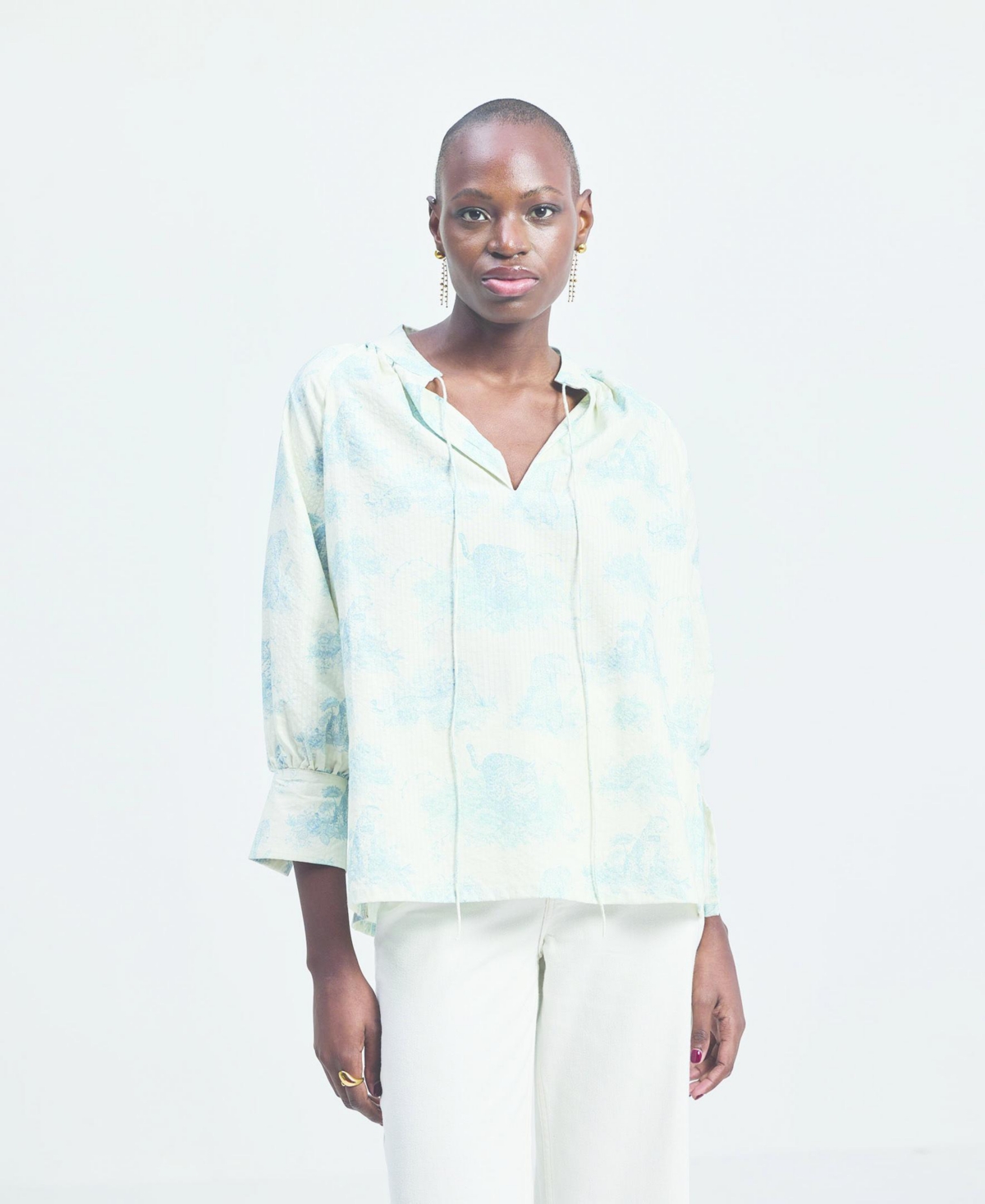 Click here for Reistor Womens Relaxed-fit Shirt with Drawstring i... prices