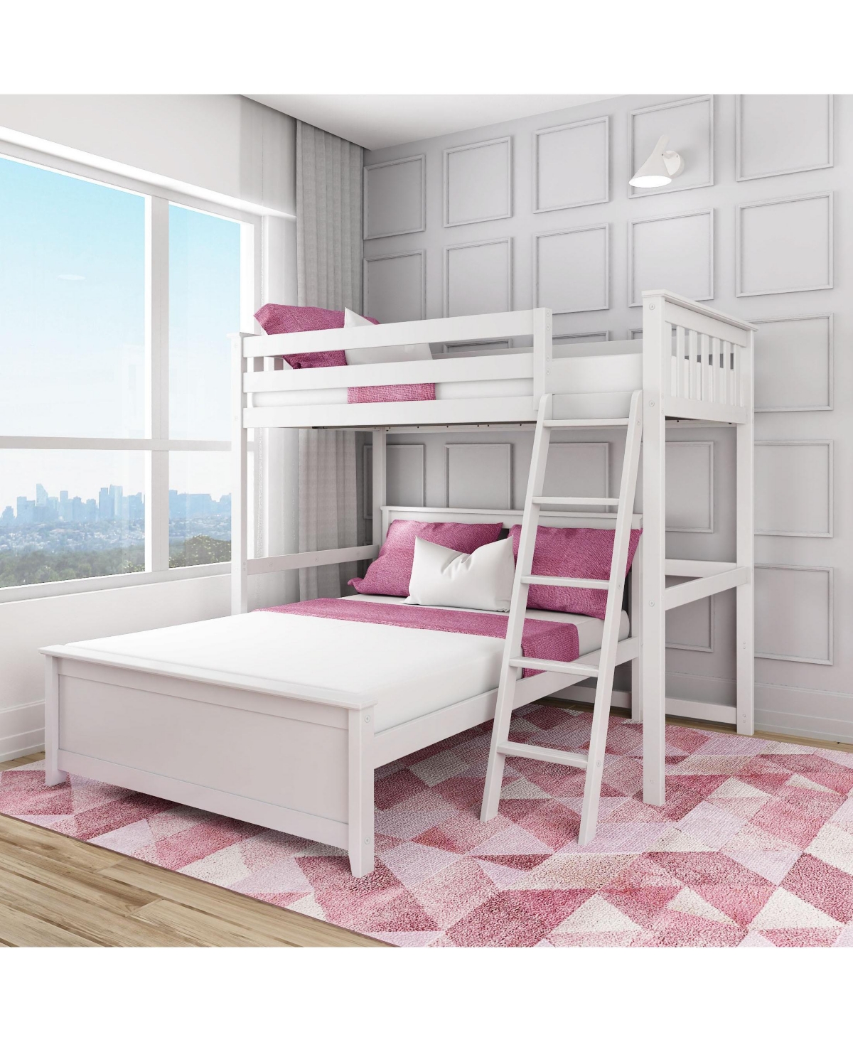 Click here for Max & Lily Solid Wood L-Shaped Bunk Bed  Twin over... prices