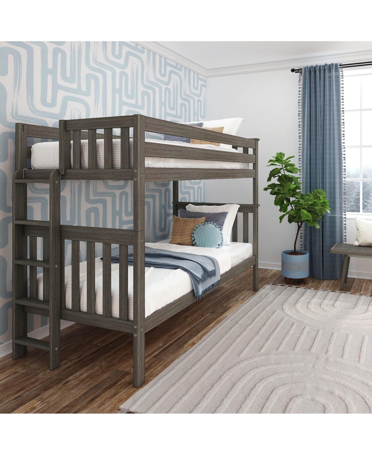 Click here for Max & Lily Solid Wood Twin over Twin Bunk Bed with... prices