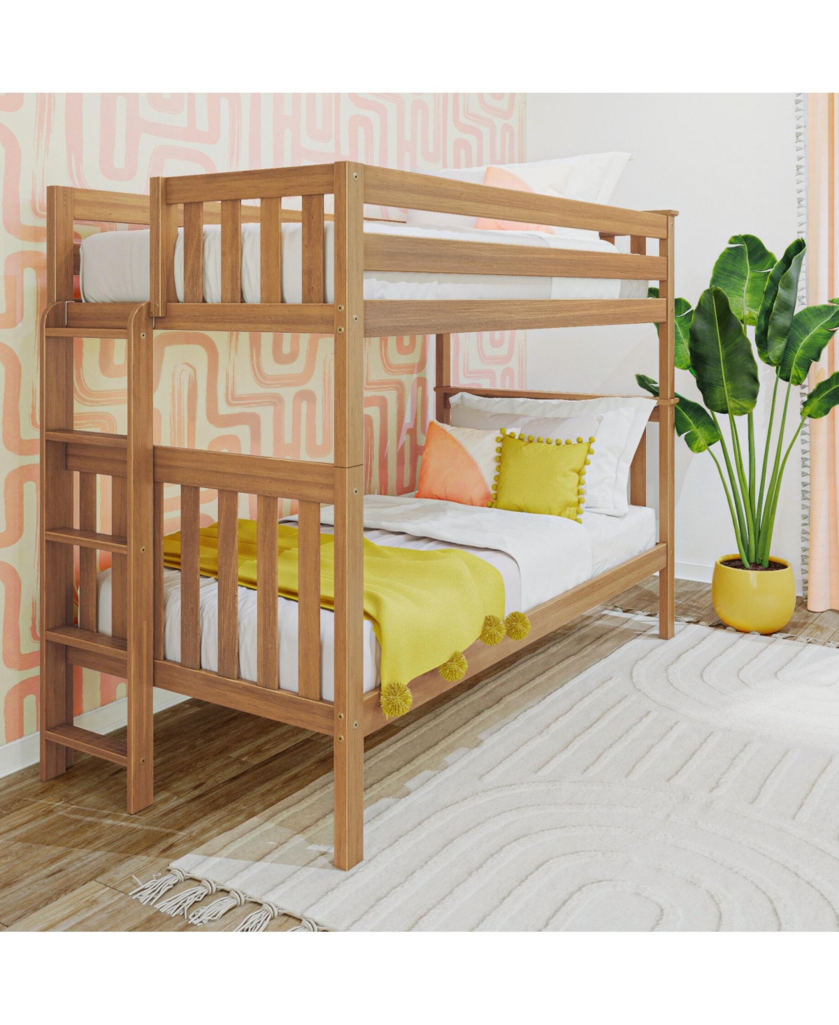 Click here for Max & Lily Solid Wood Twin over Twin Bunk Bed with... prices