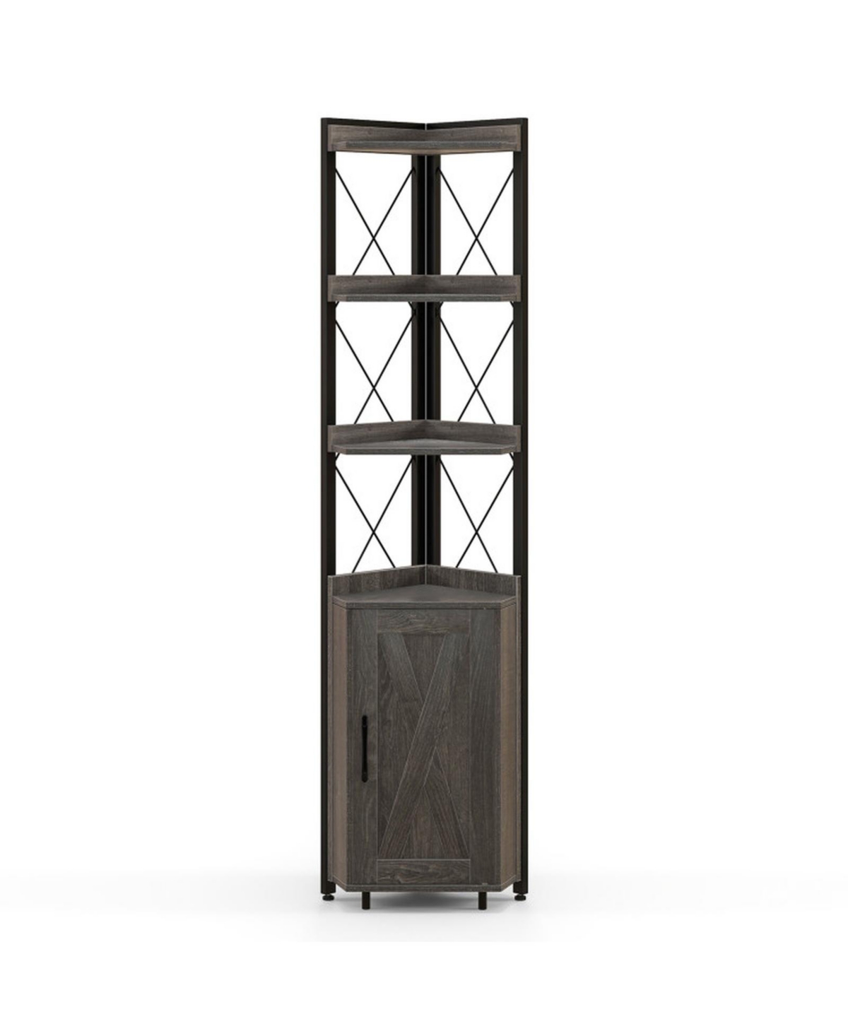 Click here for Gouun 71 in Tall Corner Storage Cabinet with 3-Tie... prices
