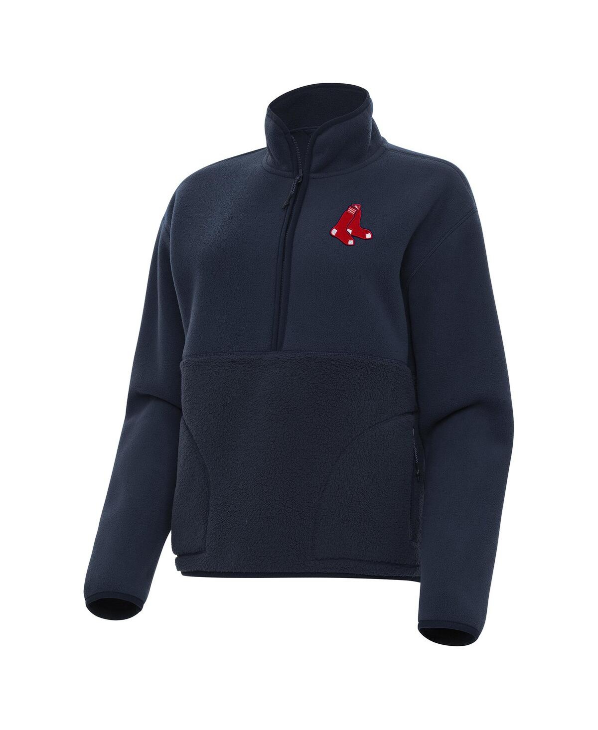 Click here for Antigua Womens Navy Boston Red Sox Figure Half-Zip... prices