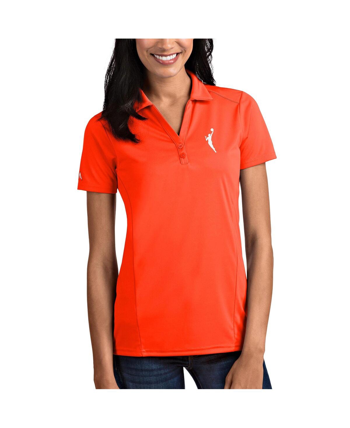 Click here for Antigua Womens Orange Wnba Logo Tribute Polo Shirt... prices