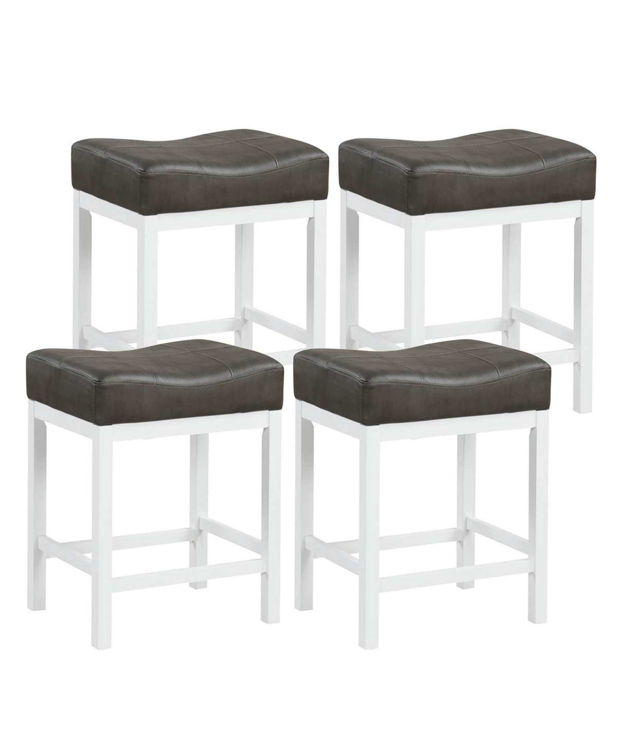 Click here for Costway 24.5 Bar Stool Set of 4 with Solid Rubber... prices