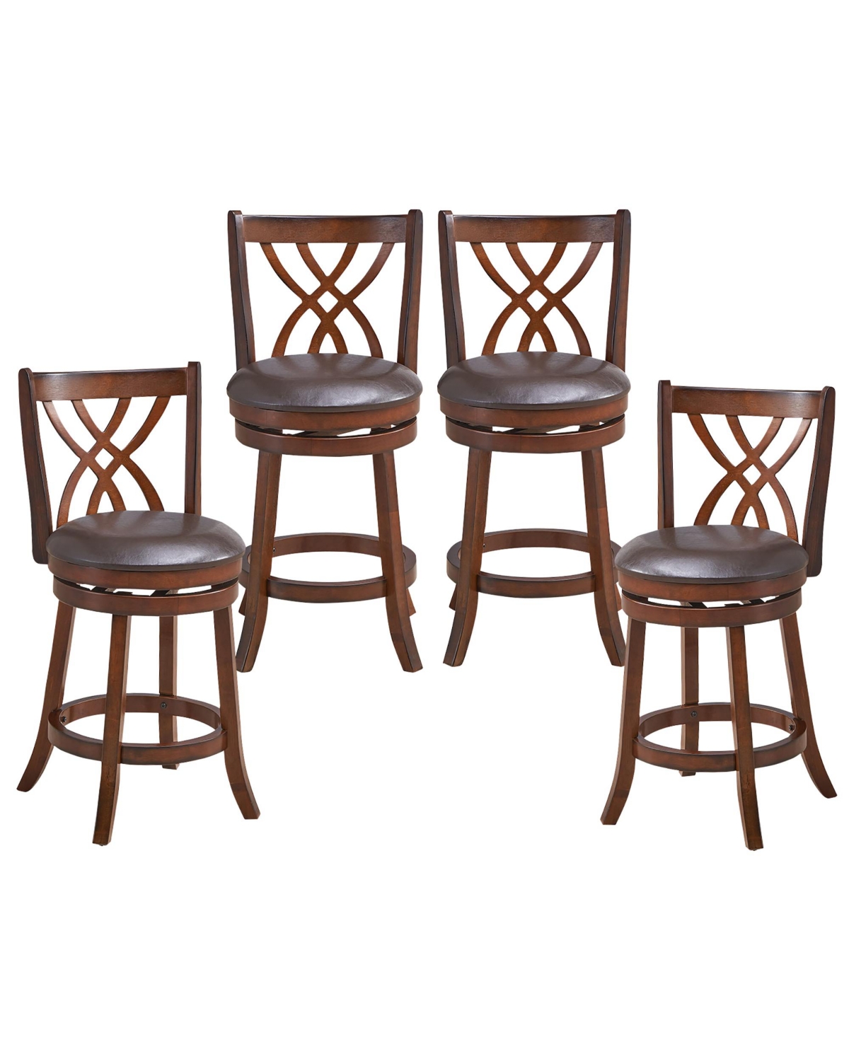 Click here for Costway Set of 4 Swivel Bar Stools Counter Height... prices