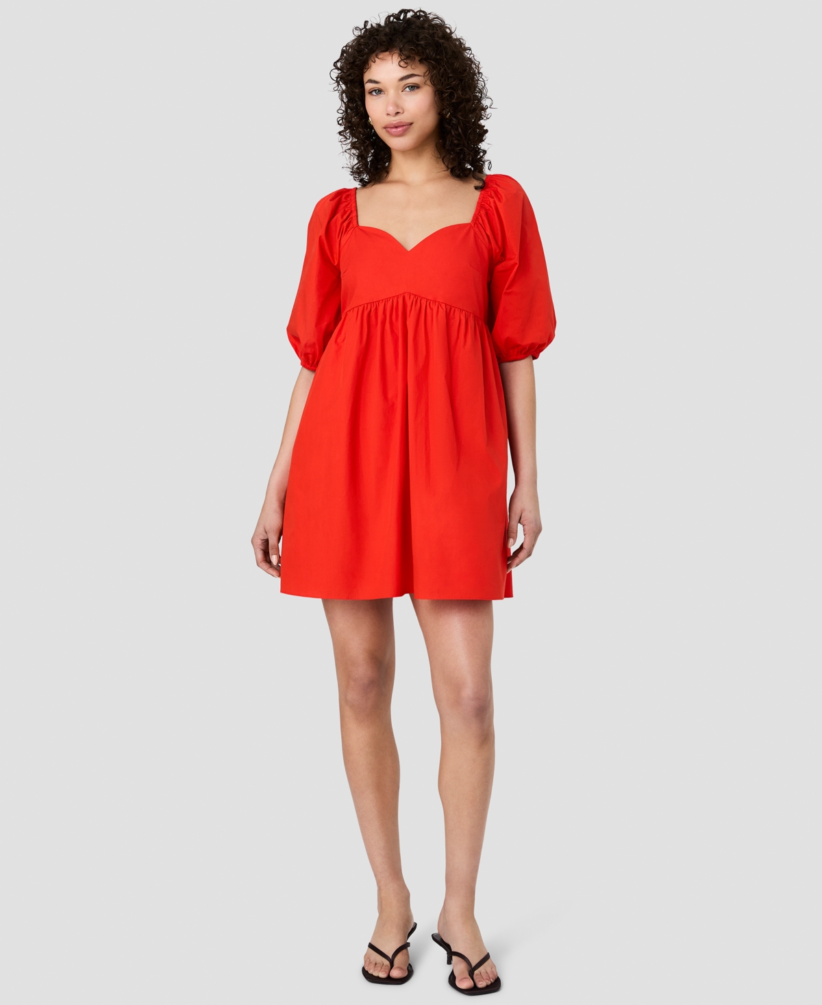 Click here for French Connection Womens Puff-Sleeve Sweetheart Ne... prices
