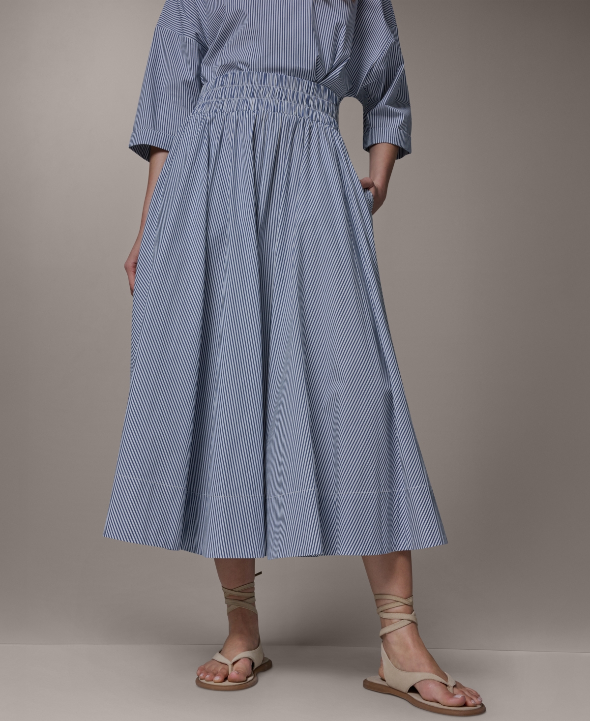 Click here for Donna Karan Weekend Womens Striped Pull-On Maxi Sk... prices