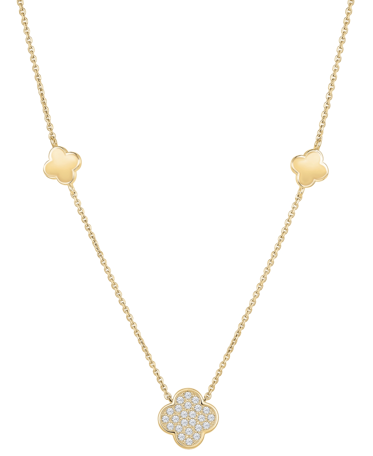 Click here for Wrapped Diamond 3-Clover Necklace (1/10 ct. t.w.)... prices