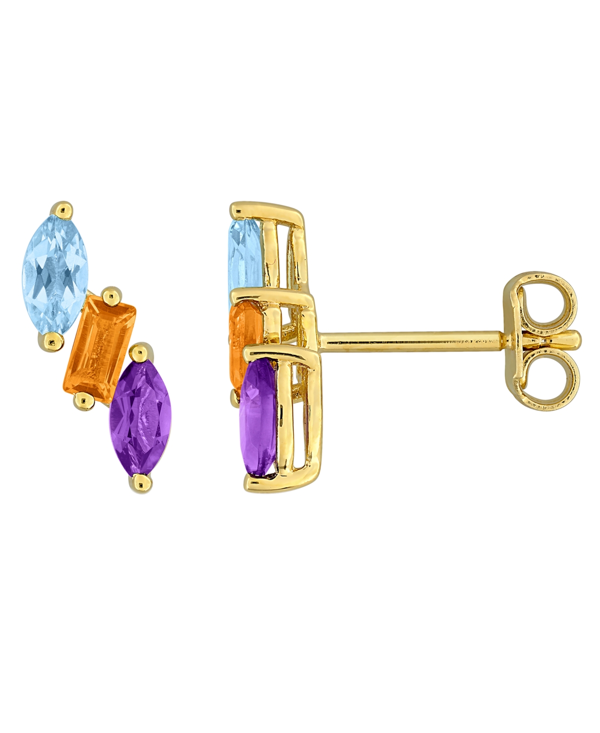 Click here for Macys Multi-Gemstone (4/5 ct. t.w.) Earrings in 18... prices
