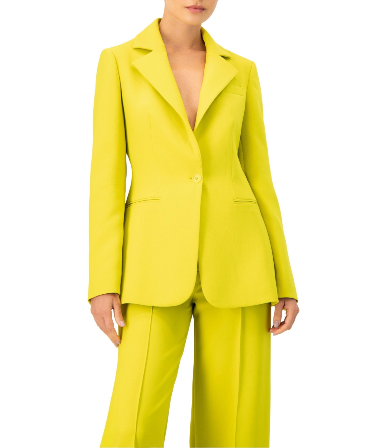 Click here for Ivonne Womens Single-Breasted Tailored Blazer - Ye... prices